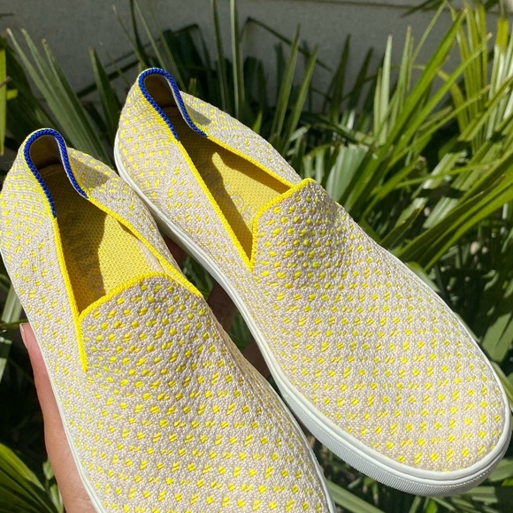 Shoes | Rothys The Sneaker 8 Yellow Sunshine Honeycomb Slip On Shoes ...